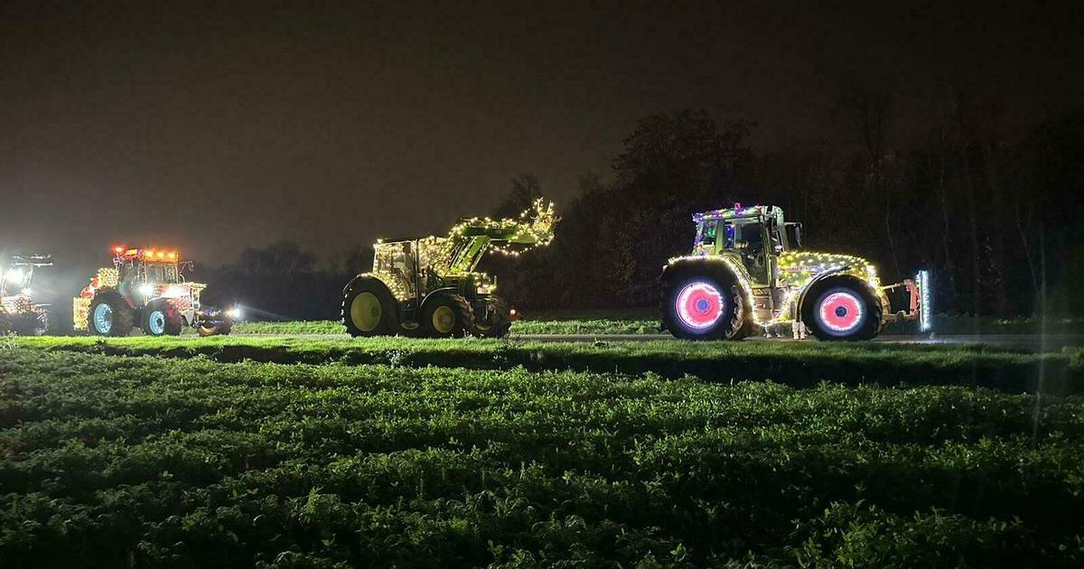 Lichterfahrt 2022: Besondere Botschaft Jüchener Landwirte