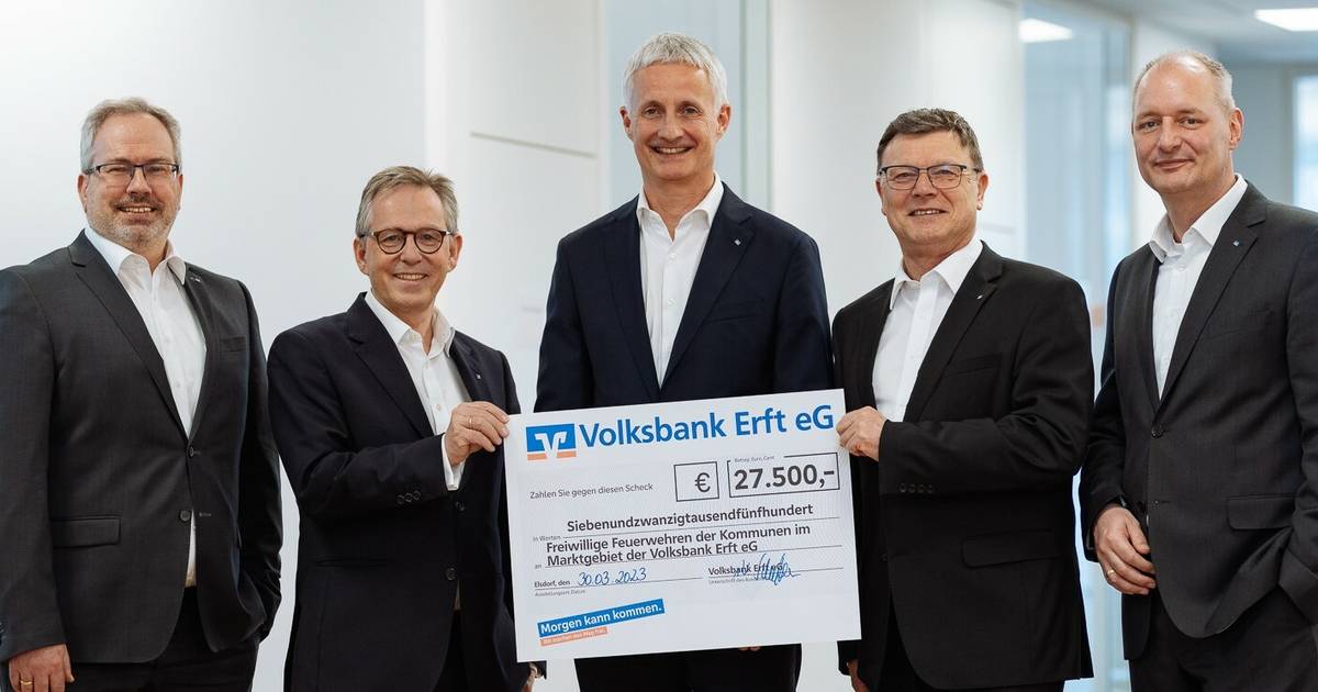 „Volksbank Erft“ dankt den freiwilligen Feuerwehren