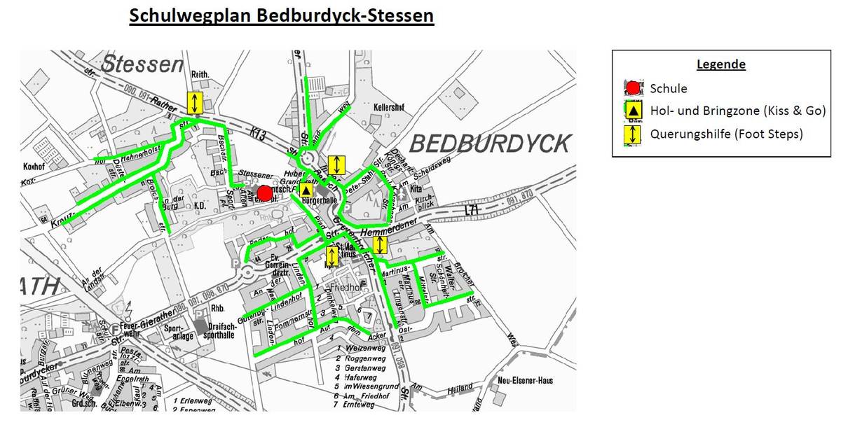 Schulwegpläne der Stadt Jüchen